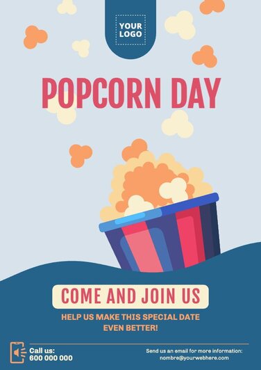 Create free posters for National Popcorn Day