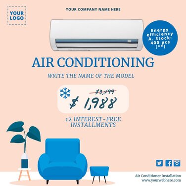 Air Conditioner Banner Designs to Edit Online
