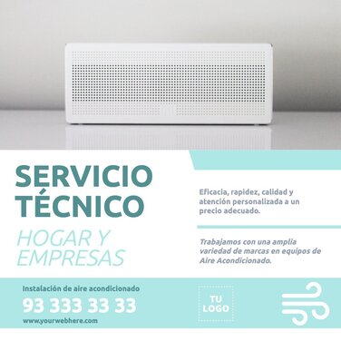 Crea folletos de Aire Acondicionado con plantillas online