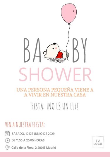 Invitaciones de Baby Shower personalizables gratis