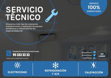 Crea folletos de Aire Acondicionado con plantillas online