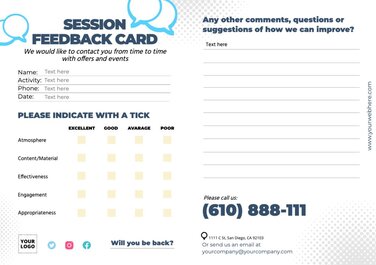 Customize free feedback card templates online