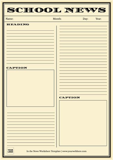 In the News Worksheets for Students