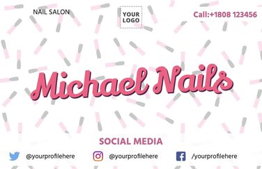 Nail business card designs