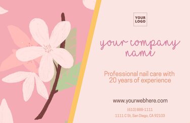 Nail business card designs