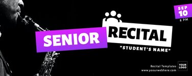 Customize Senior Recital Poster Templates