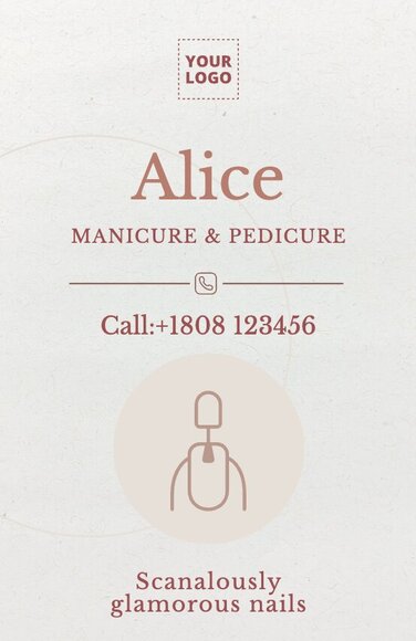 Nail business card designs