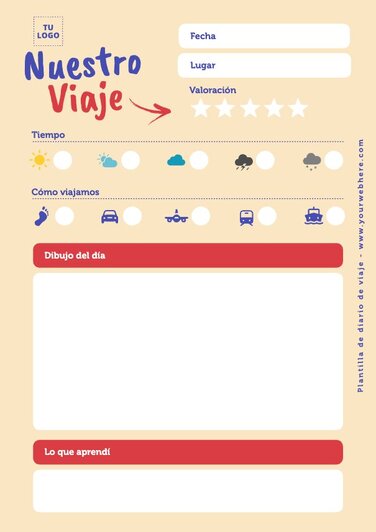 Crea Fichas de Diario de Viaje con plantillas