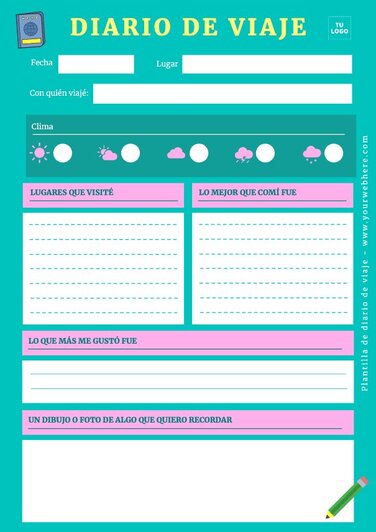 Crea Fichas de Diario de Viaje con plantillas