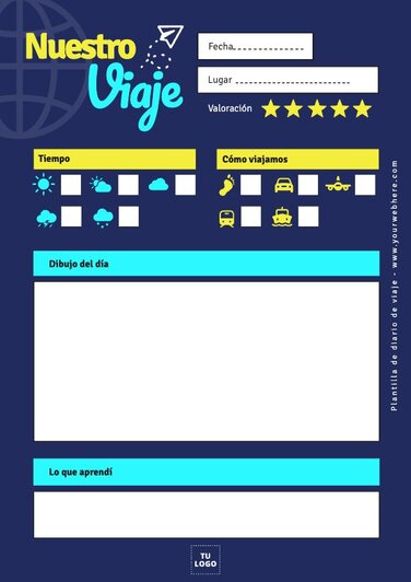 Crea Fichas de Diario de Viaje con plantillas