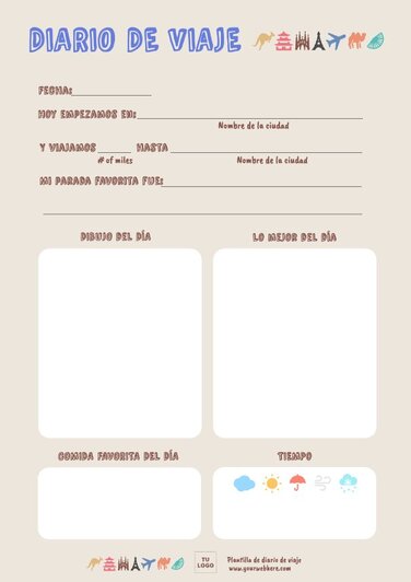 Crea Fichas de Diario de Viaje con plantillas