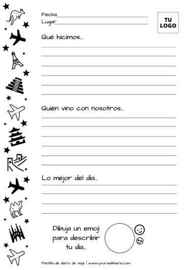 Crea Fichas de Diario de Viaje con plantillas