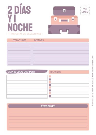 Crea Fichas de Diario de Viaje con plantillas