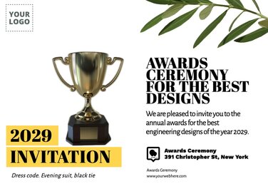 Editable Awards Ceremony Invitation Templates