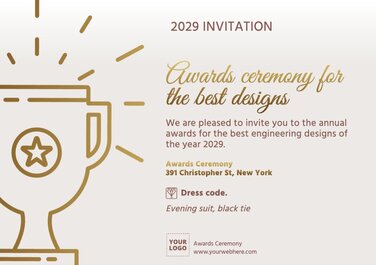 Editable Awards Ceremony Invitation Templates