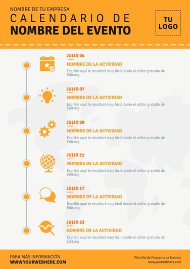 Edita plantillas para Programas de Eventos