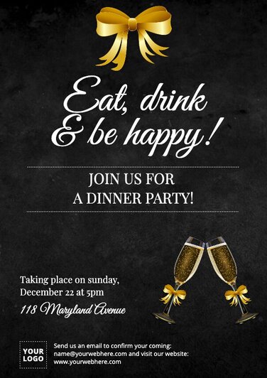 Panfletos para festa editáveis online