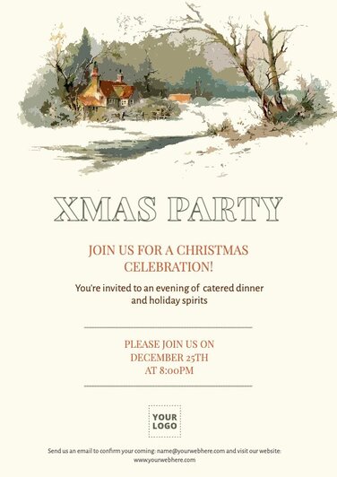 Panfletos para festa editáveis online