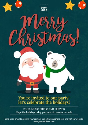 Panfletos para festa editáveis online