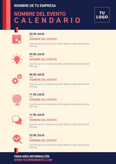 Edita plantillas para Programas de Eventos