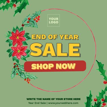 Customizable End of Year Sale Banner Templates