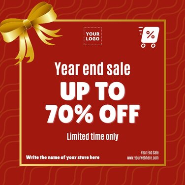 Customizable End of Year Sale Banner Templates
