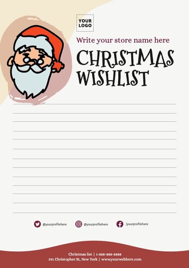 Printable Christmas List Templates for your Business