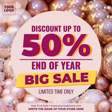 Customizable End of Year Sale Banner Templates