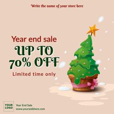 Customizable End of Year Sale Banner Templates