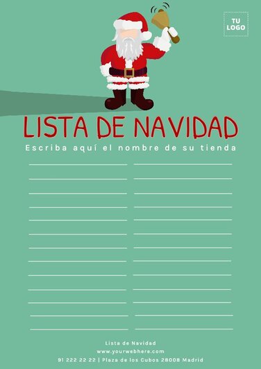 Crea una Lista de Compras Navideñas para tiendas