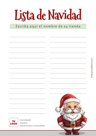 Crea una Lista de Compras Navideñas para tiendas