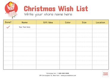Printable Christmas List Templates for your Business
