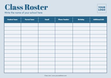 Free Editable Class List Templates