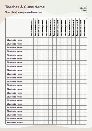 Free Editable Class List Templates
