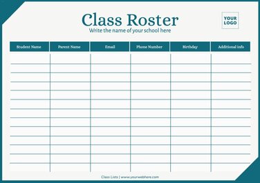 Free Editable Class List Templates