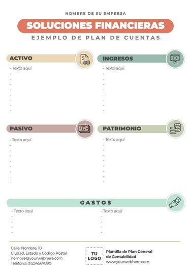 Edita ejemplos de Plan de Cuentas de una empresa