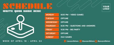 Free Stream Schedule Template Maker