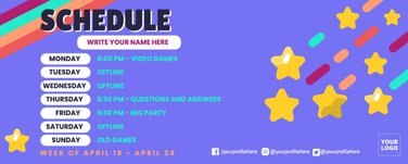 Free Stream Schedule Template Maker