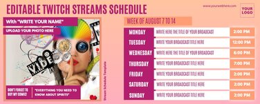 Free Stream Schedule Template Maker