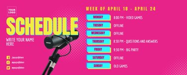 Free Stream Schedule Template Maker