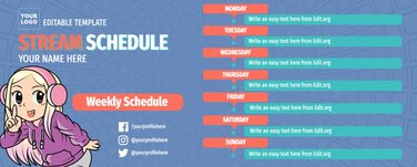 Free Stream Schedule Template Maker