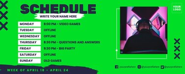 Free Stream Schedule Template Maker