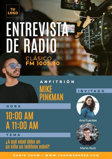 Diseña flyers para Programa de Radio con plantillas editables