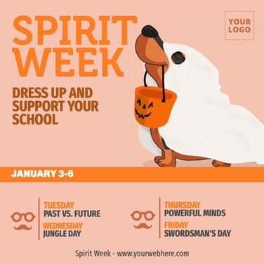 Free Editable Spirit Week Poster Templates