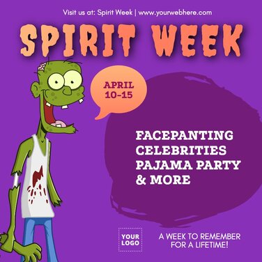 Free Editable Spirit Week Poster Templates