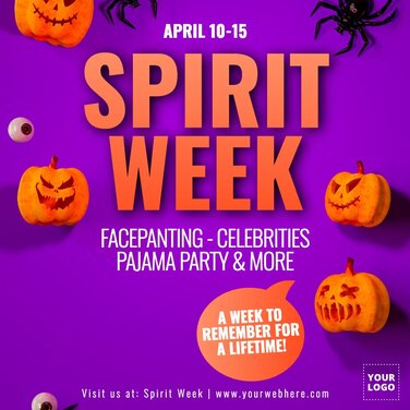 Free Editable Spirit Week Poster Templates