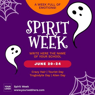 Free Editable Spirit Week Poster Templates