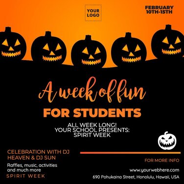 Free Editable Spirit Week Poster Templates
