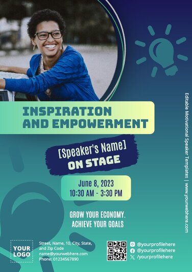 Editable Motivational Speaker Flyer Templates