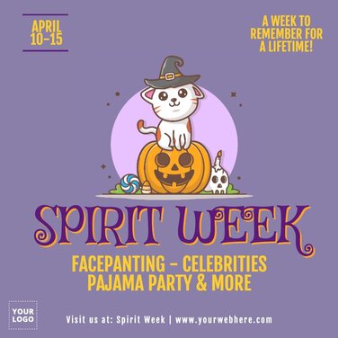 Free Editable Spirit Week Poster Templates